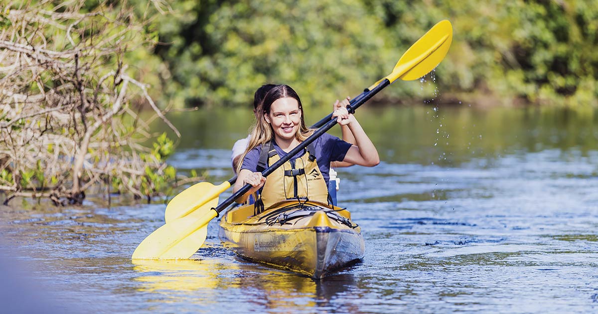One day guided kayak adventure | Well Traveller | Sunshine Coast